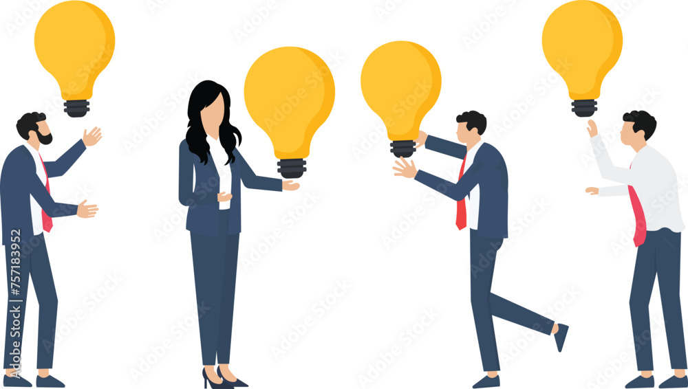 People have idea, good idea sharing, sharing knowledge collaboration ...