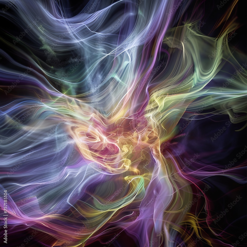 Glowing quantum waves where atoms and the aurora meet sketching a ...