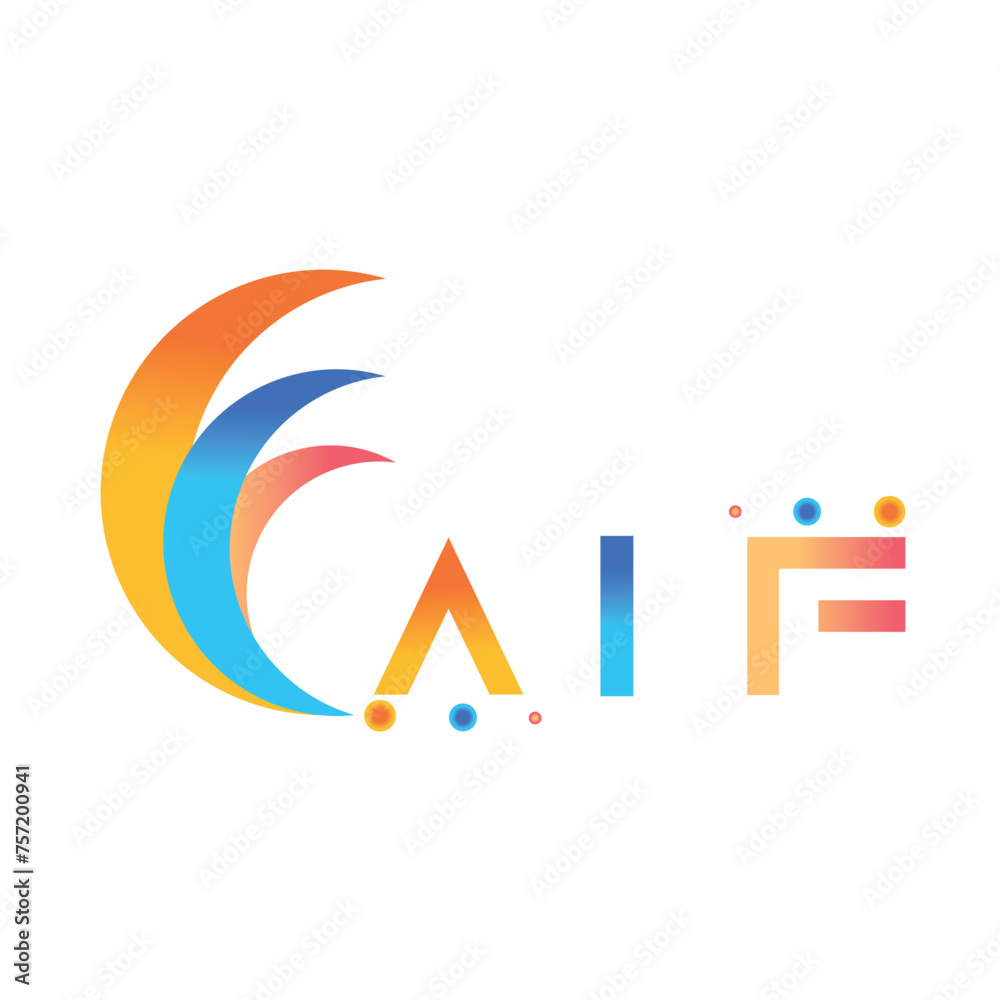 AIF letter technology logo design on white background. AIF creative ...