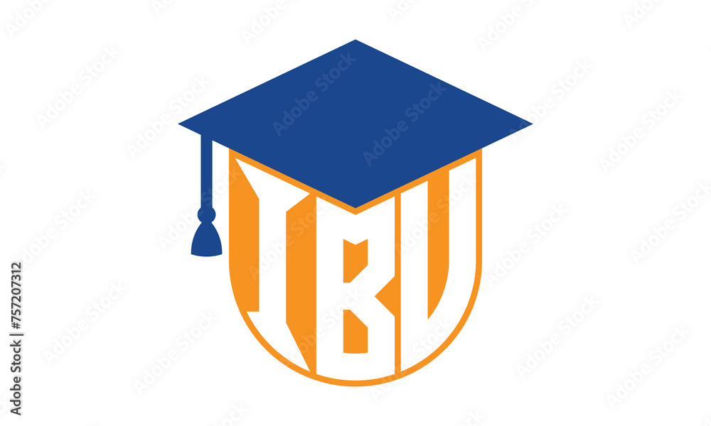 IBV initial letter academic logo design vector template. school college ...