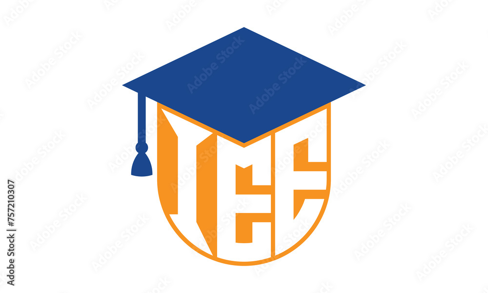 IEE initial letter academic logo design vector template. school college ...