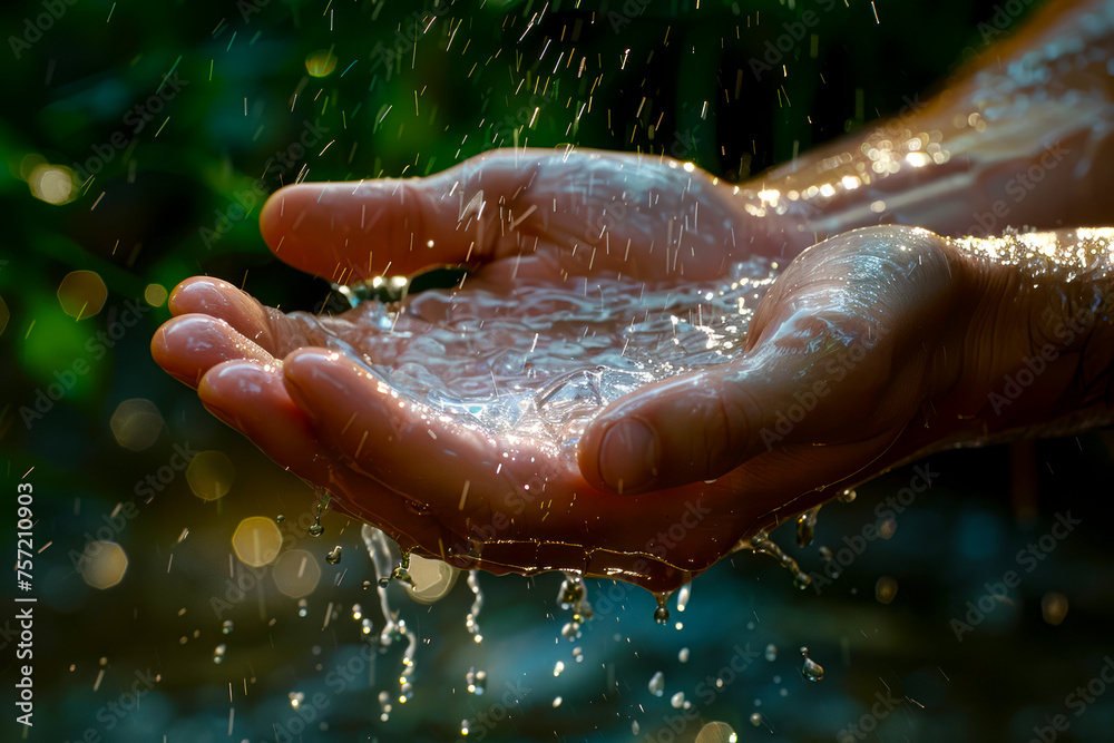 John the Baptist: Water Dripping Hand Stock Photo | Adobe Stock