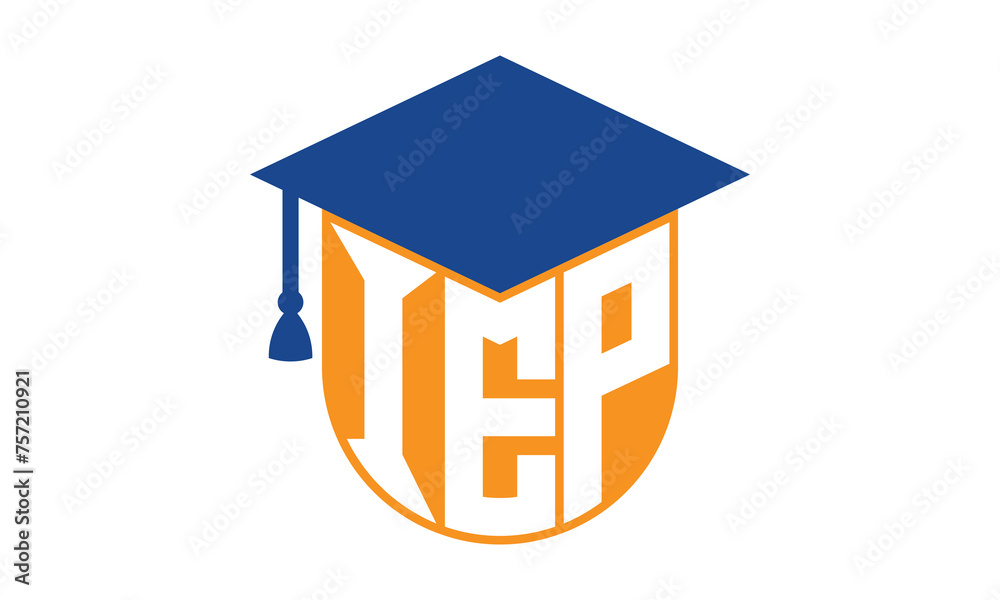 IEP initial letter academic logo design vector template. school college ...