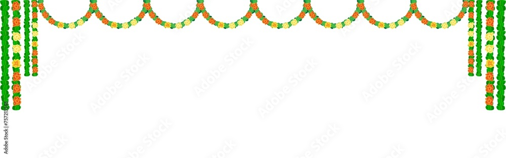 Beautiful floral dangler on transparent background Stock Illustration ...