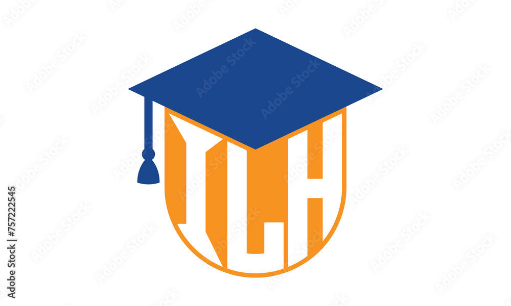 ILH initial letter academic logo design vector template. school college ...