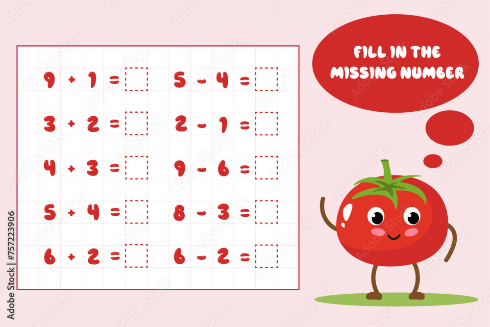 Mathematical educational game for children. Complete the series and ...