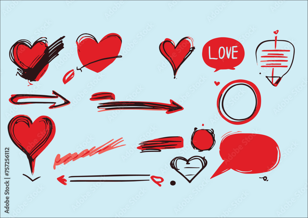 "Heart Symbols Art Collection: Expressive Illustrations for Creative ...