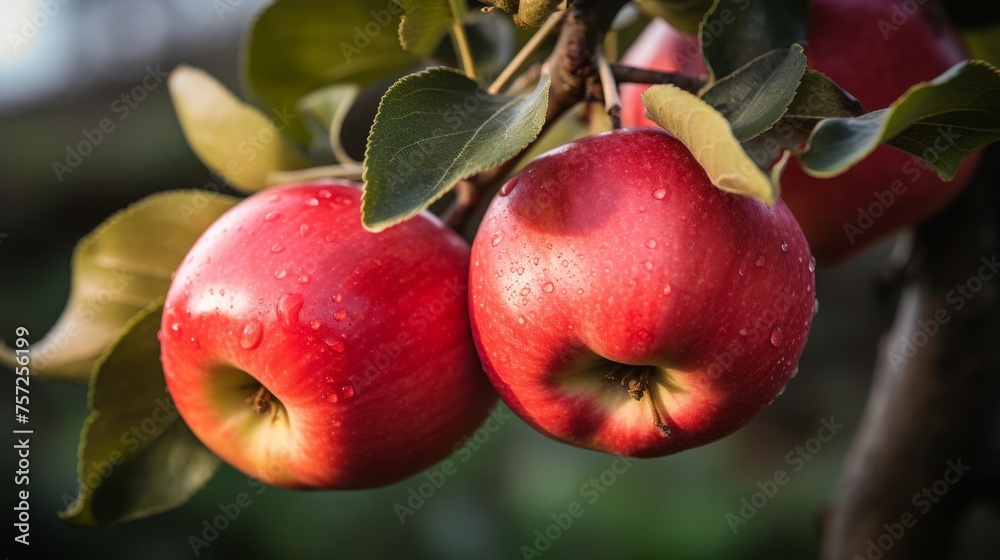 Beautiful scenery of large apple orchards bursting with ripe, juicy ...