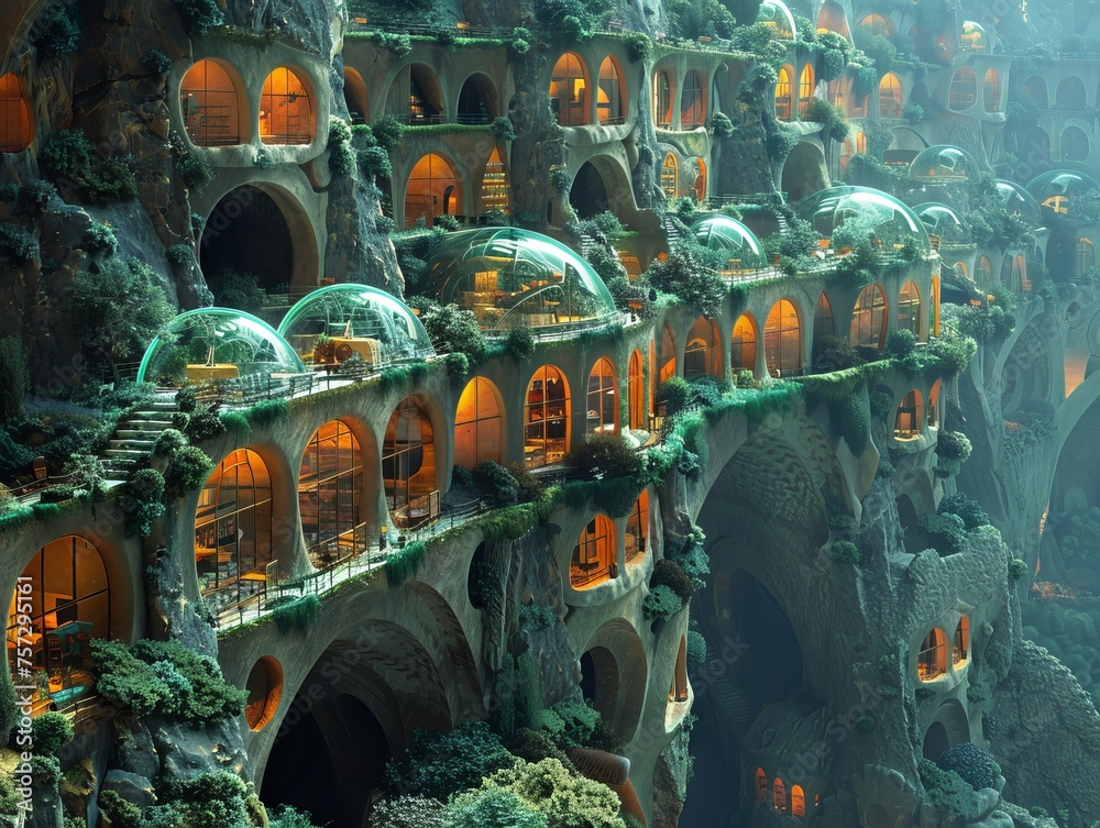 A subterranean civilization living deep beneath the earths surface in a ...