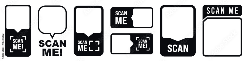 Qr Code Set Scan Me Scan Qr Code Icon Payment Qr Code For Mobile