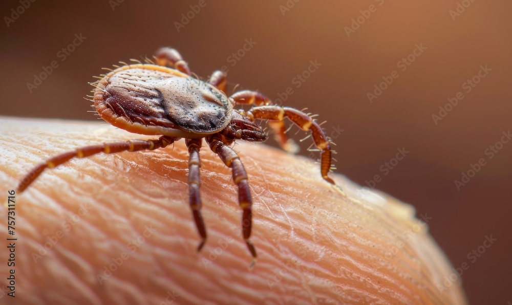 Tick engorged with blood, highlighting the importance of tick ...