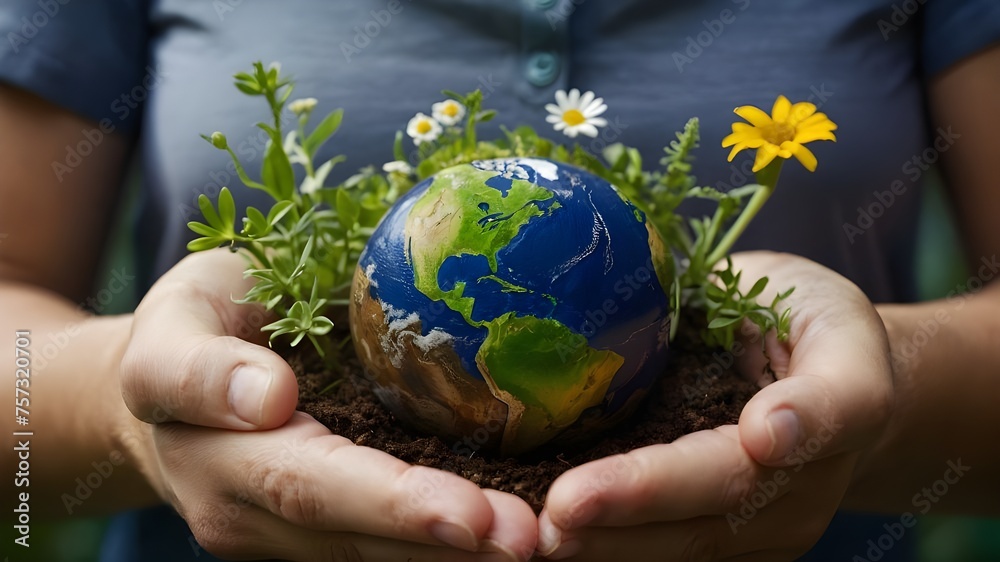 save the earth Earth Day 2024 eco friendly and global warming concept ...