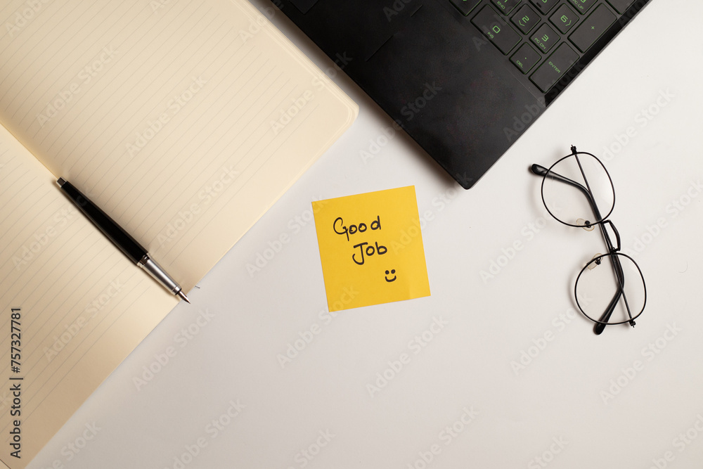 Compliment And Praise Message Sign. Business Concept Note of Good Job ...