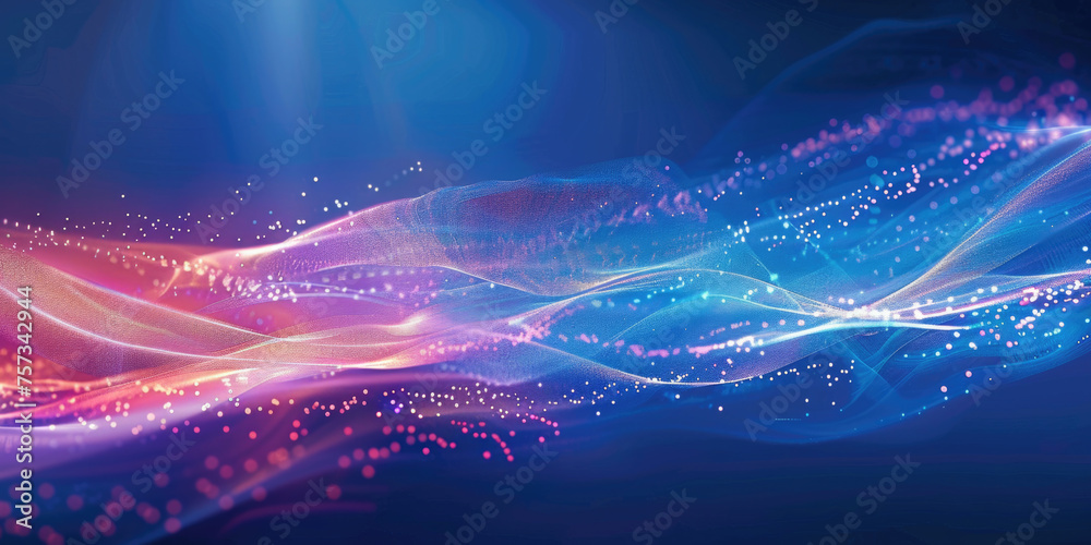 Abstract light effect background with strings of light merging together ...