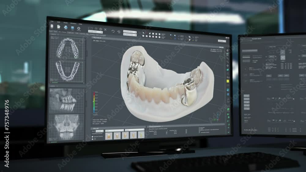 Computer system manufacturing teeth substitution for dental health ...