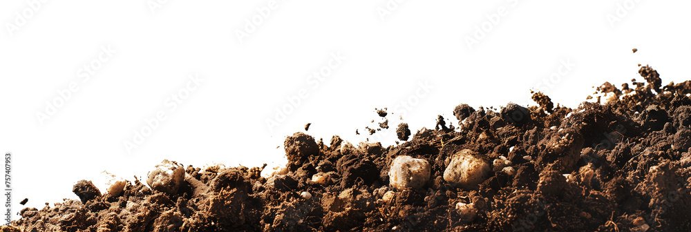 soil border side view isolated on transparent background Stock Photo ...