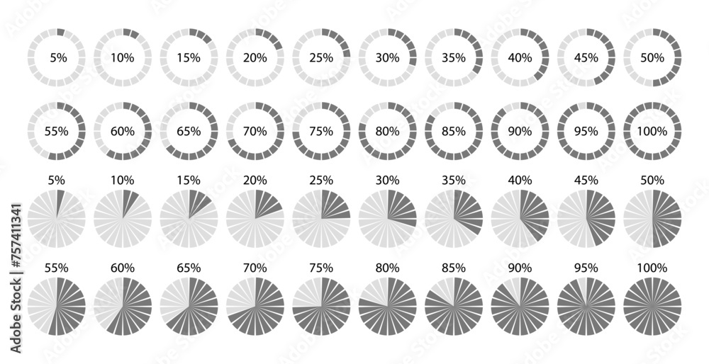 Progress diagram structure. Circle 100 percent loading template ...