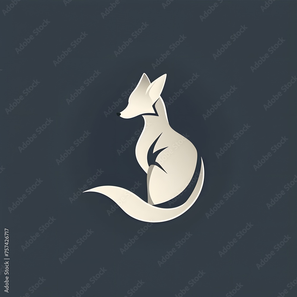 Minimalist Fox Symbol: This logo presents a minimalist interpretation ...
