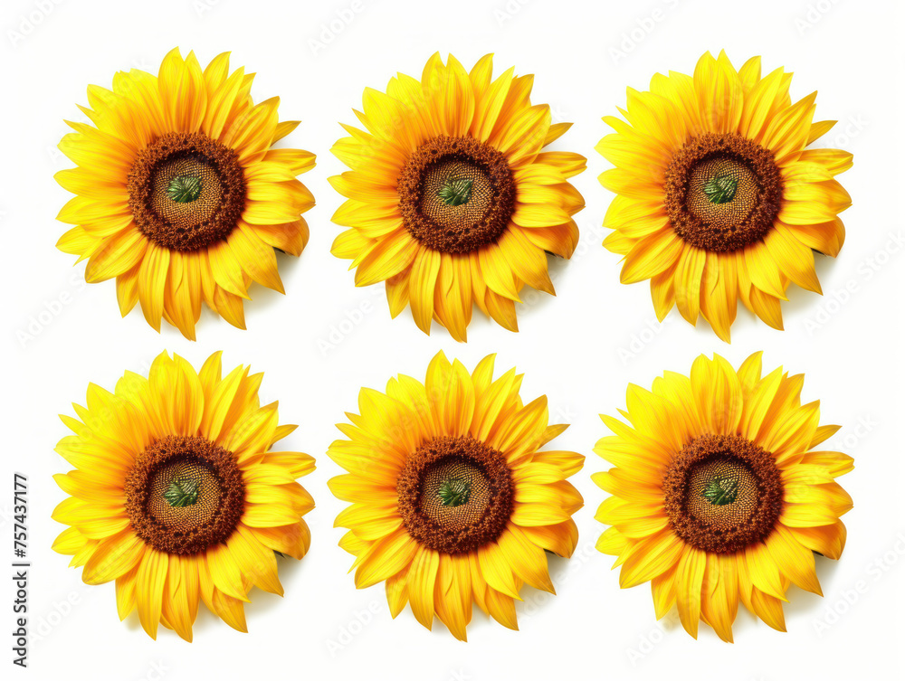 sunflower collection set isolated on transparent background ...