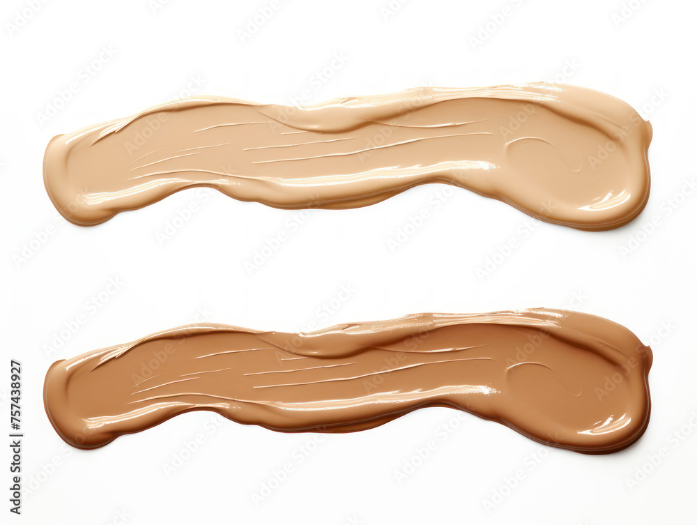 beige paint stroke collection set isolated on transparent background ...