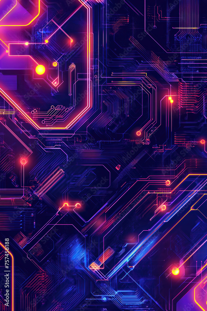 Abstract neon vertical background bright coloured illustration ...