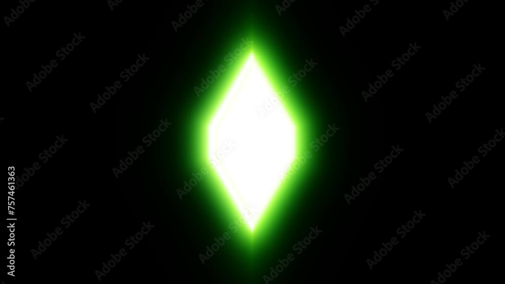 Rotating green crystal on a black screen. Game character concept for ...