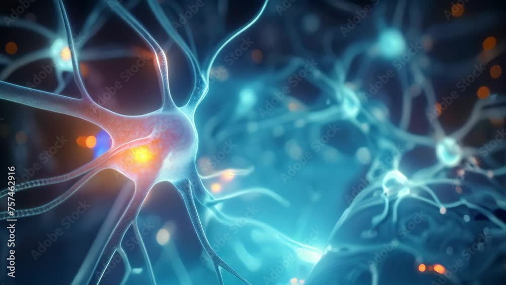 Neurons. Neuron cell. 3D illustration of Neuron cells, Neurons and ...