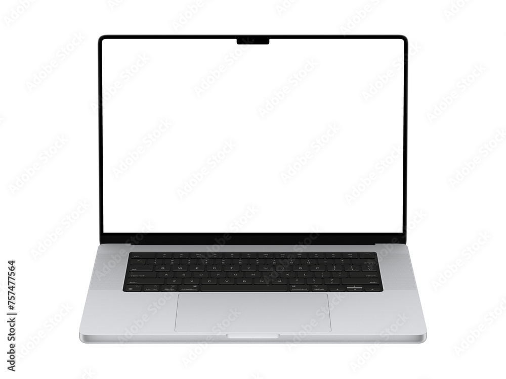 Front View Laptop mockup with transparent screen for inserting images ...