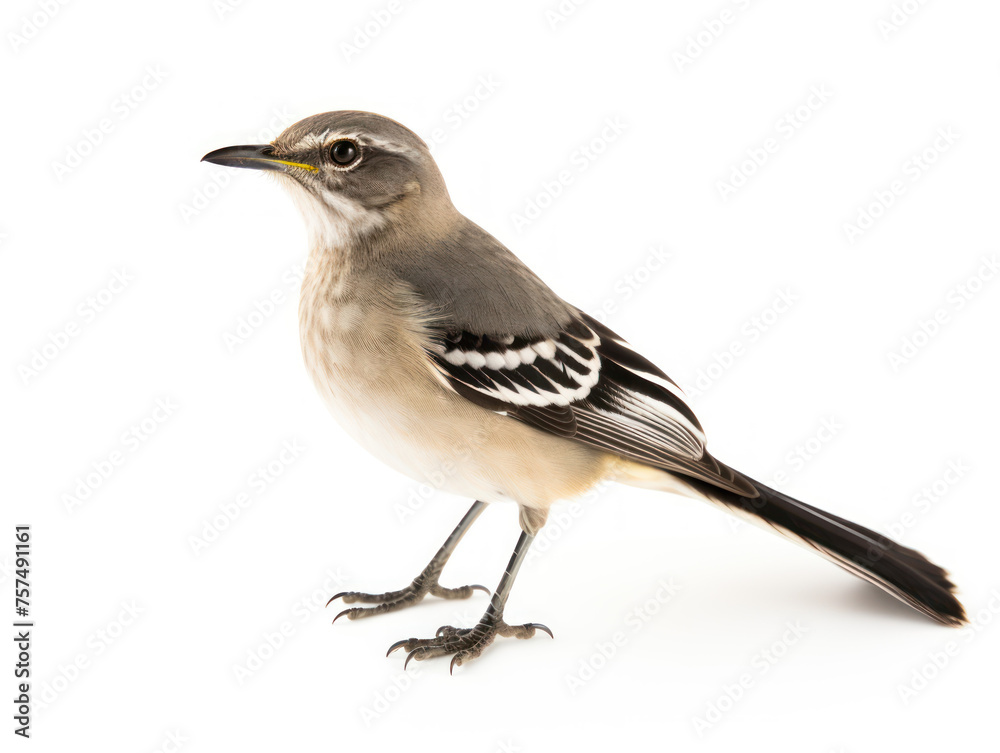 Northern Mockingbird isolated on transparent background, transparency ...