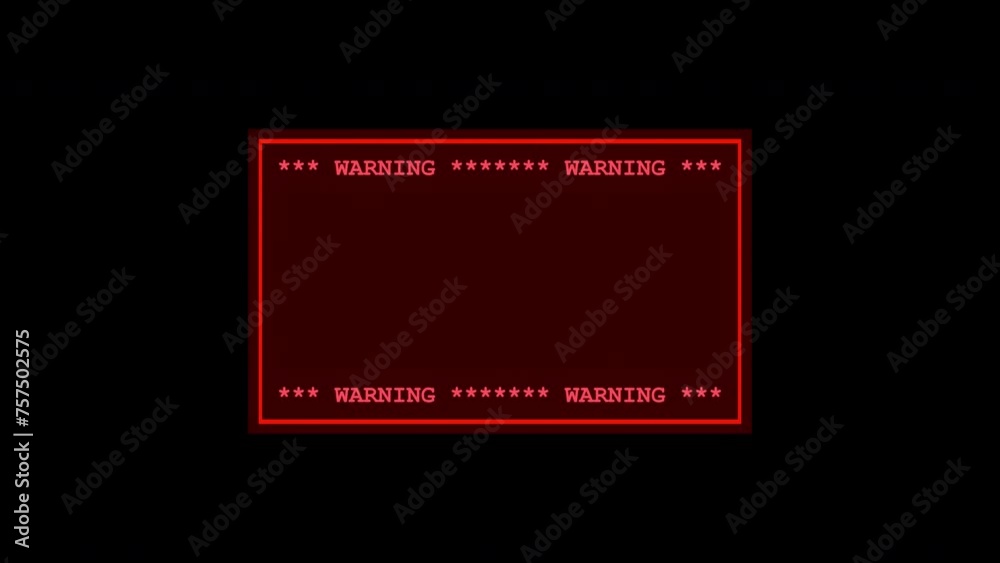 Virus warning message. Flashing warning sign. Background TRANSPARENT ...
