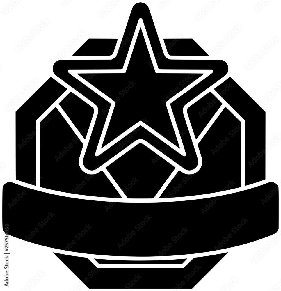 star illustration winner silhouette award logo badge icon emblem ...