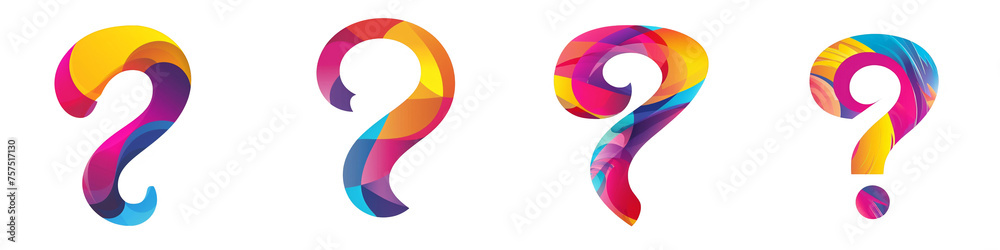 Question Mark Symbol with colorful gradients, Logo design, Question ...