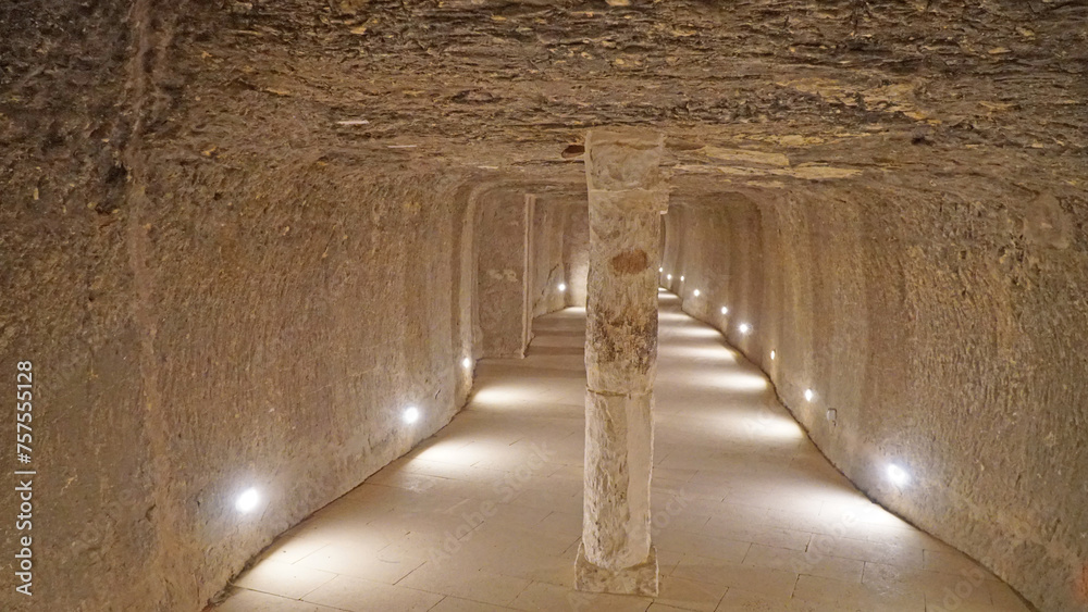 Inside of the Step Pyramid of Djoser in the Saqqara. Cairo, Egypt ...