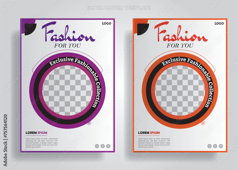 Fashion magazine cover page design, Modern Layout Set, Creative cover ...