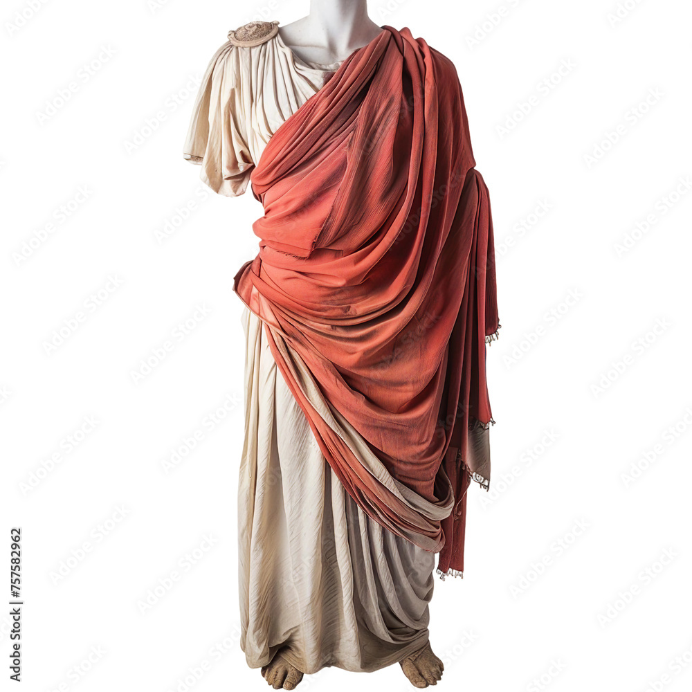 Roman Toga, transparent background, isolated image, generative AI Stock ...