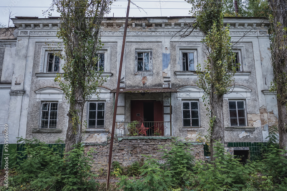 Former synagogue in Chernobyl village, Chernobyl Exclusion Zone ...