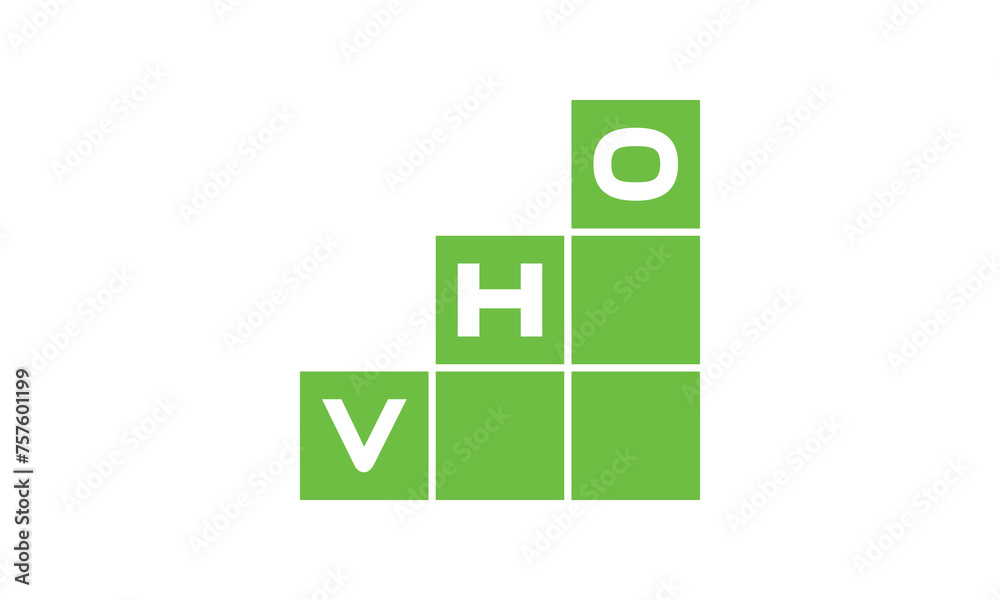 VHO initial letter financial logo design vector template. economics ...