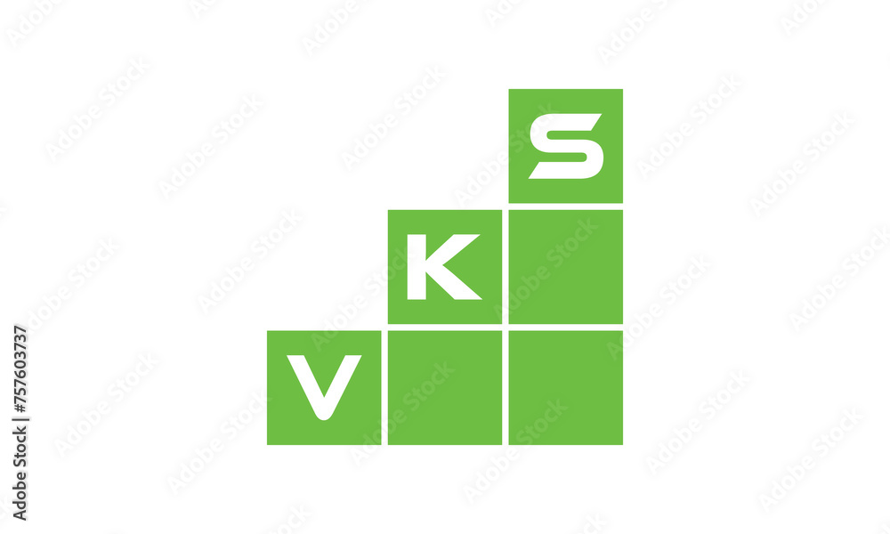 VKS initial letter financial logo design vector template. economics ...