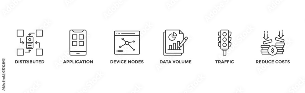Vecteur Stock Edge computing banner web icon vector illustration ...