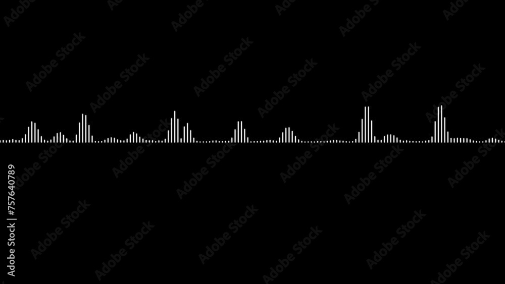 Vidéo Stock Abstract White sound waves black background, Signal ...