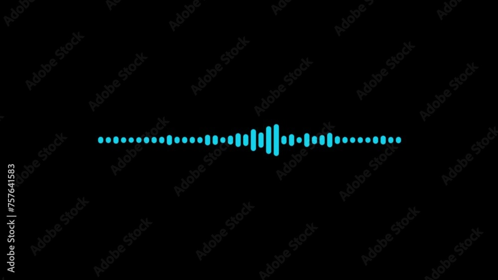 digital audio spectrum wave animation, White audio waveform spectrum ...