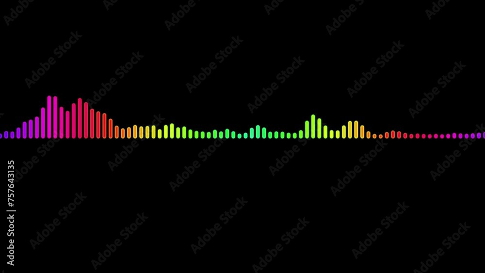 Wideo Stock: digital audio spectrum wave animation, White audio ...