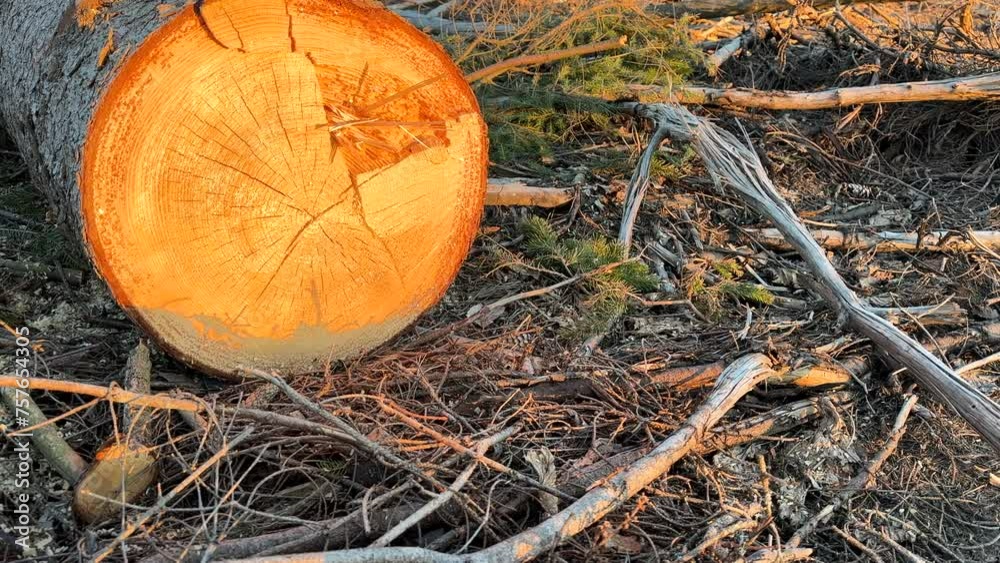 Deforestation and forest clearance. Illegal logging. Forest destruction ...