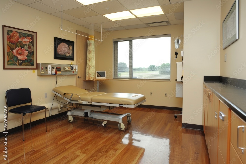 Clean and organized hospital room with bed - An empty medical ...