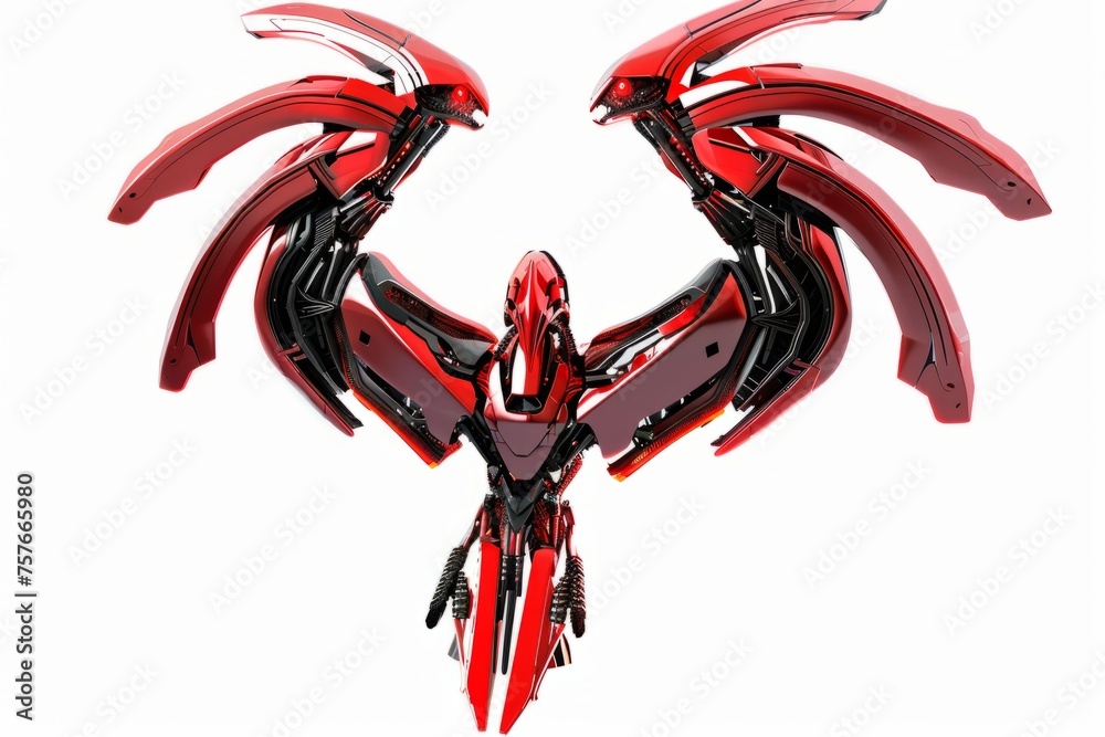 Futuristic cyborg phoenix emblem, rising from the ashes with renewed ...