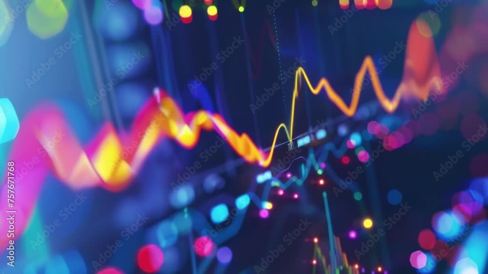 A closeup of a computer screen showing a graph depicting the absorption ...
