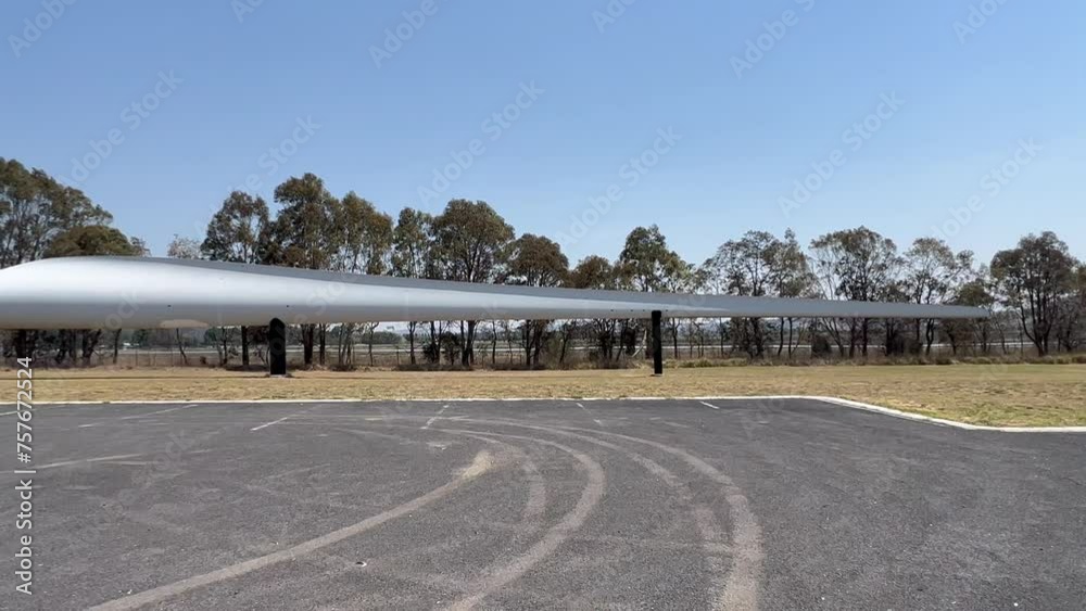 Video Stock White Rock Wind Farm’s mighty turbine blade monument.Glen ...