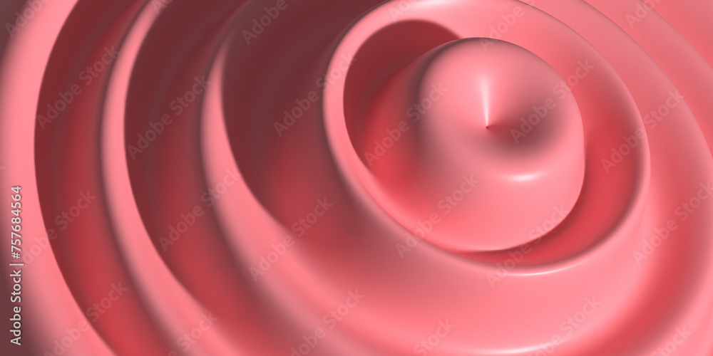 Pink 3d water ripple background. Smooth render surface with shading ...