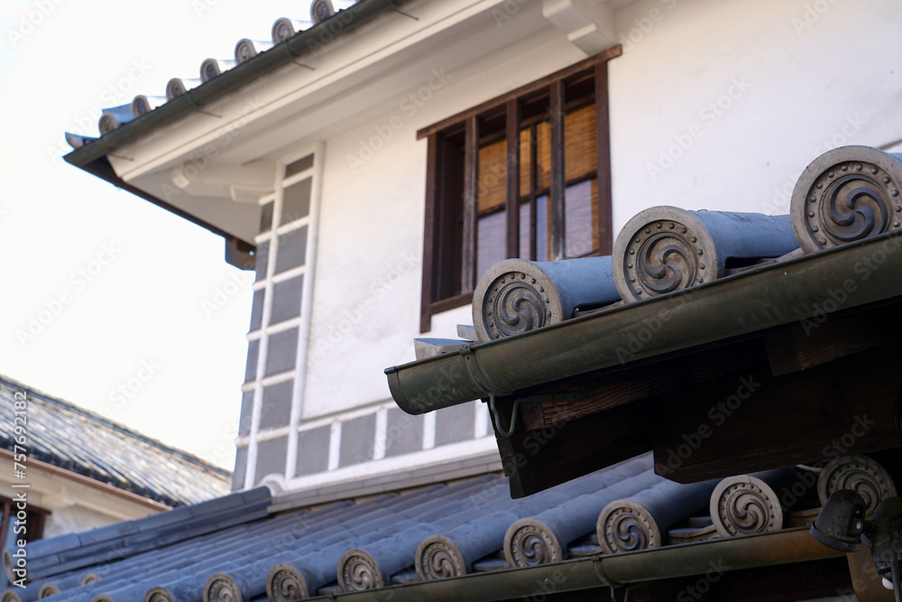 Gutter of a traditional house in Japan. Stock Photo | Adobe Stock