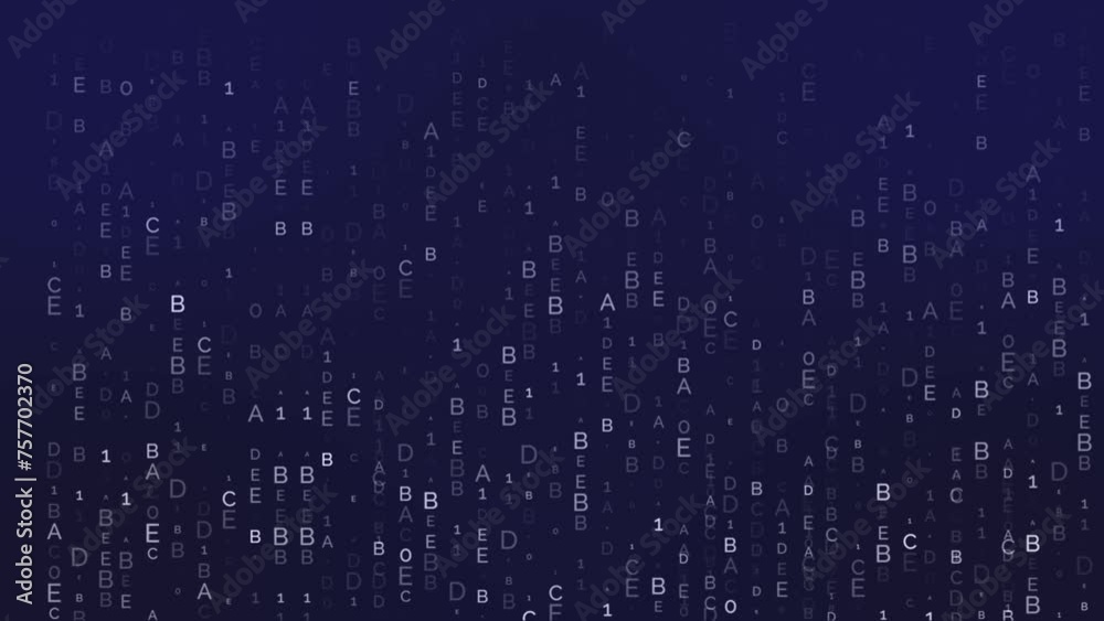 Flowing Letters and Numbers Animation, Artificial Intelligence ...